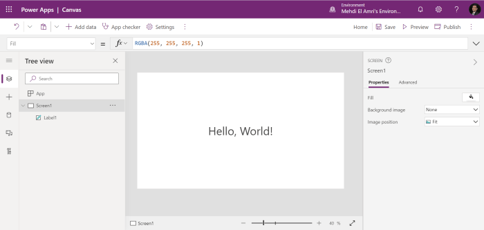 How to display a Power Apps | Canvas app in full screen without the ...