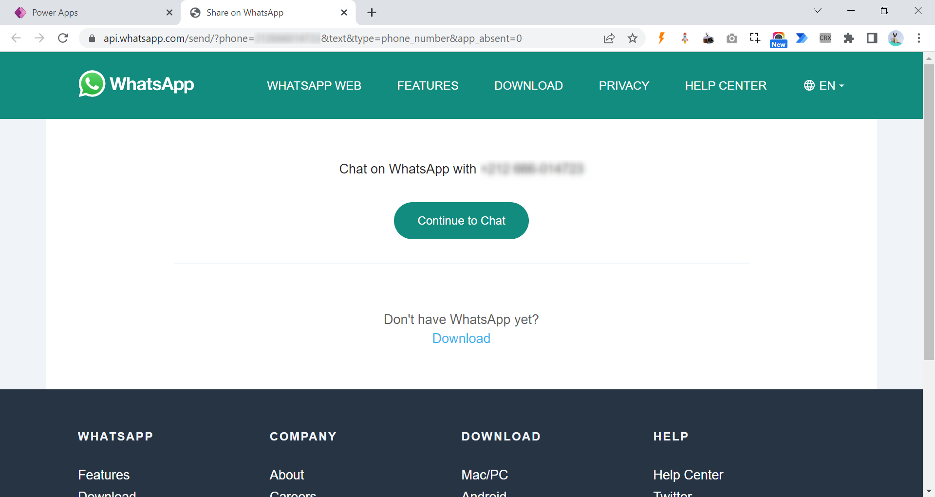 [Power Apps – PowerFx] Let’s try to deep link a Power apps to WhatsApp ...