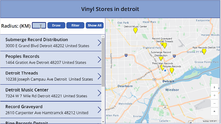 [Power Apps – Geospatial features] How to implement a radius-based ...